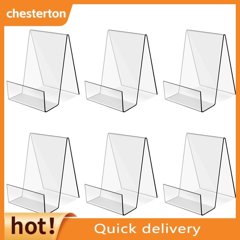 6PACK Acrylic Book Stand Clear Acrylic Display Easel Holder for ...