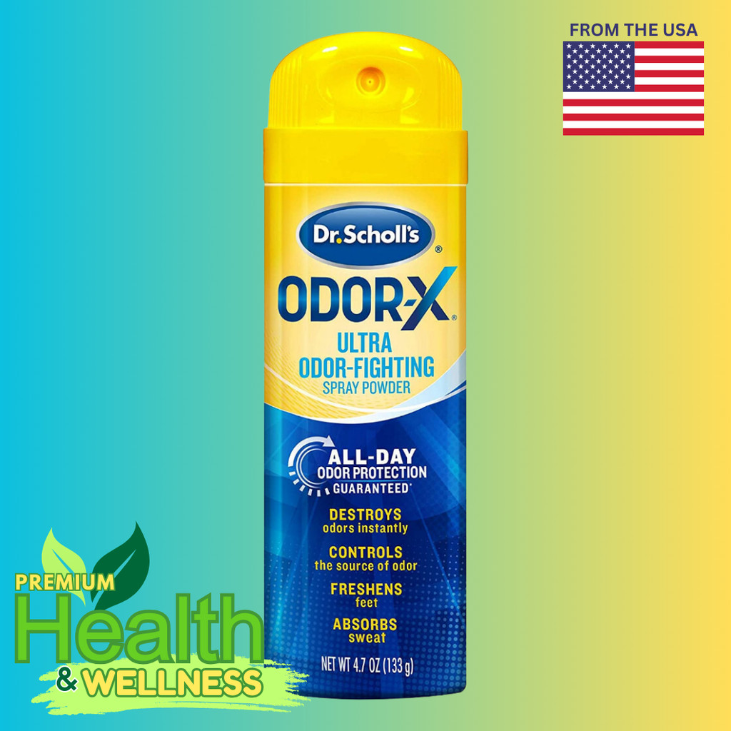 Dr. Scholl's Odor-X Ultra Odor-Fighting Foot Spray Powder - 133g ...