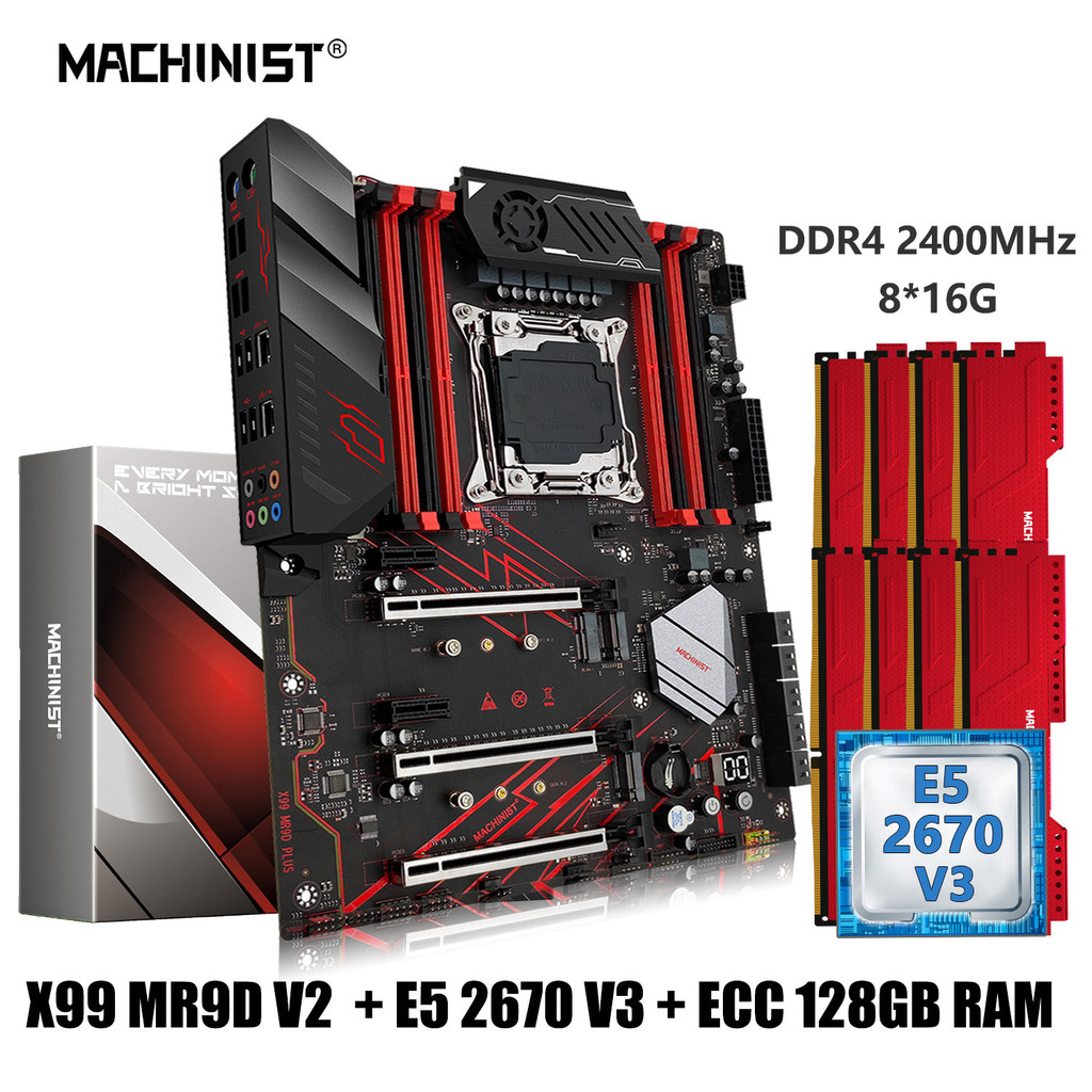 MACHINIST X99 Kit Motherboard Combo LGA 2011-3 Xeon E5 2670 V3 CPU ...