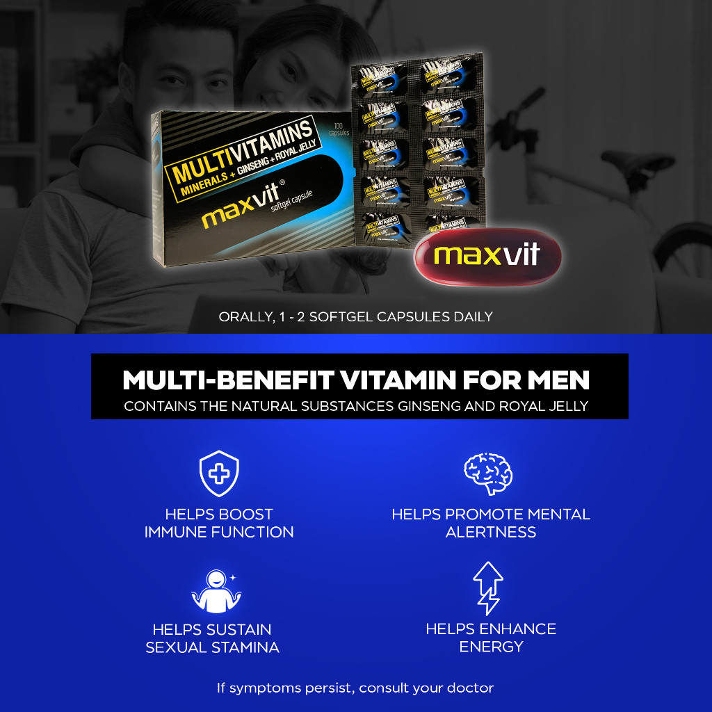 Unilab MaxVit 100 Capsules - Multivitamins,Minerals with Ginseng, Royal ...