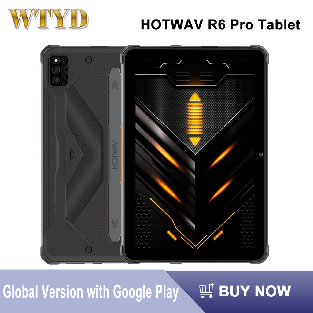 HOTWAV R6 Pro Rugged Tablet 10.1 inch 8GB+128GB IP67 Waterproof Android 12 Octa Core 15600mAh D ...