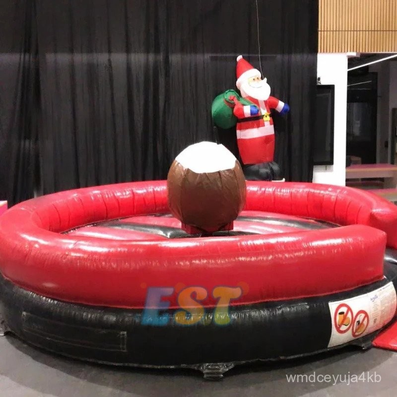 Machine Bull Ride Rodeo Christmas Pudding Mechanical Bull Inflatable ...