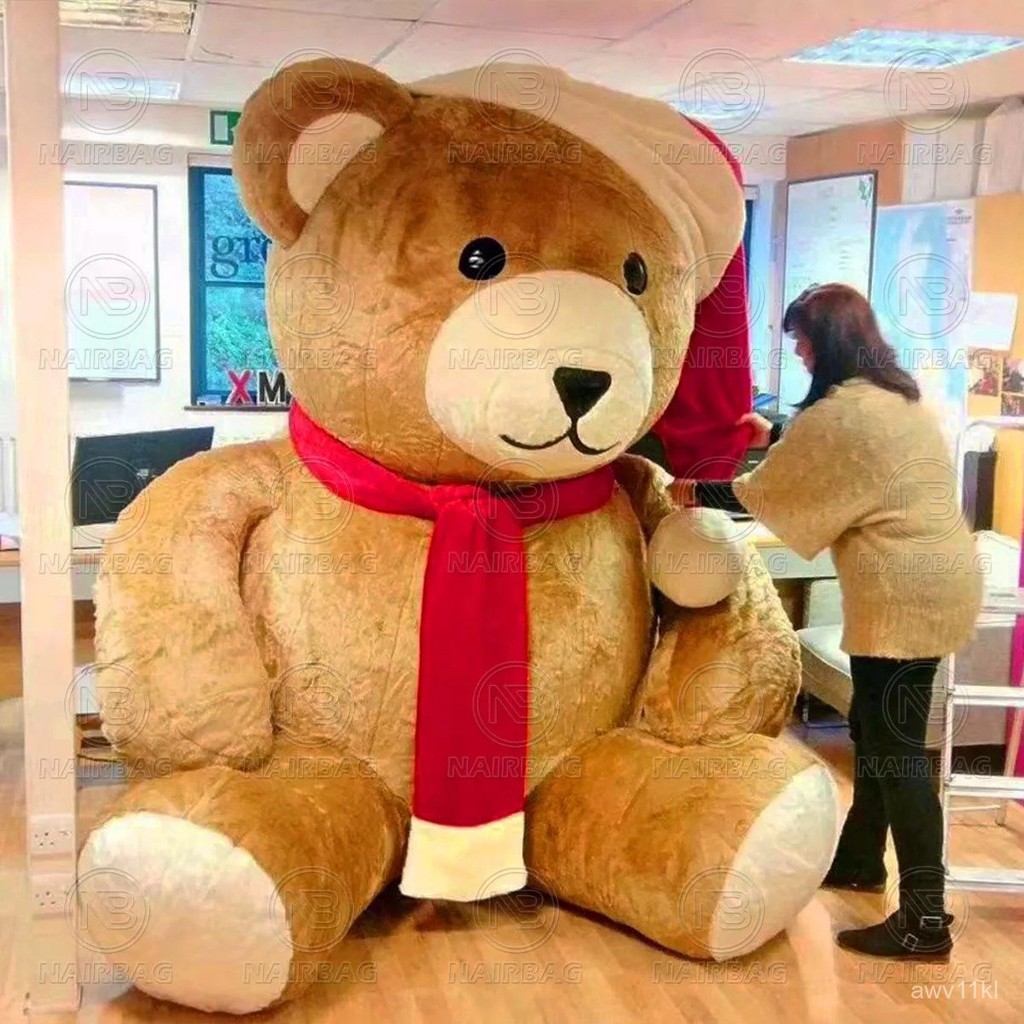 Giant Furry Inflatable Teddy Bear Mascot, Christmas Event Decoration ...