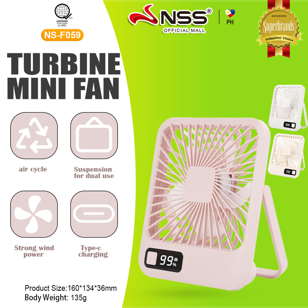 NSS Portable Turbine Mini Fan Home Cooling Desktop Fan Outdoor ...