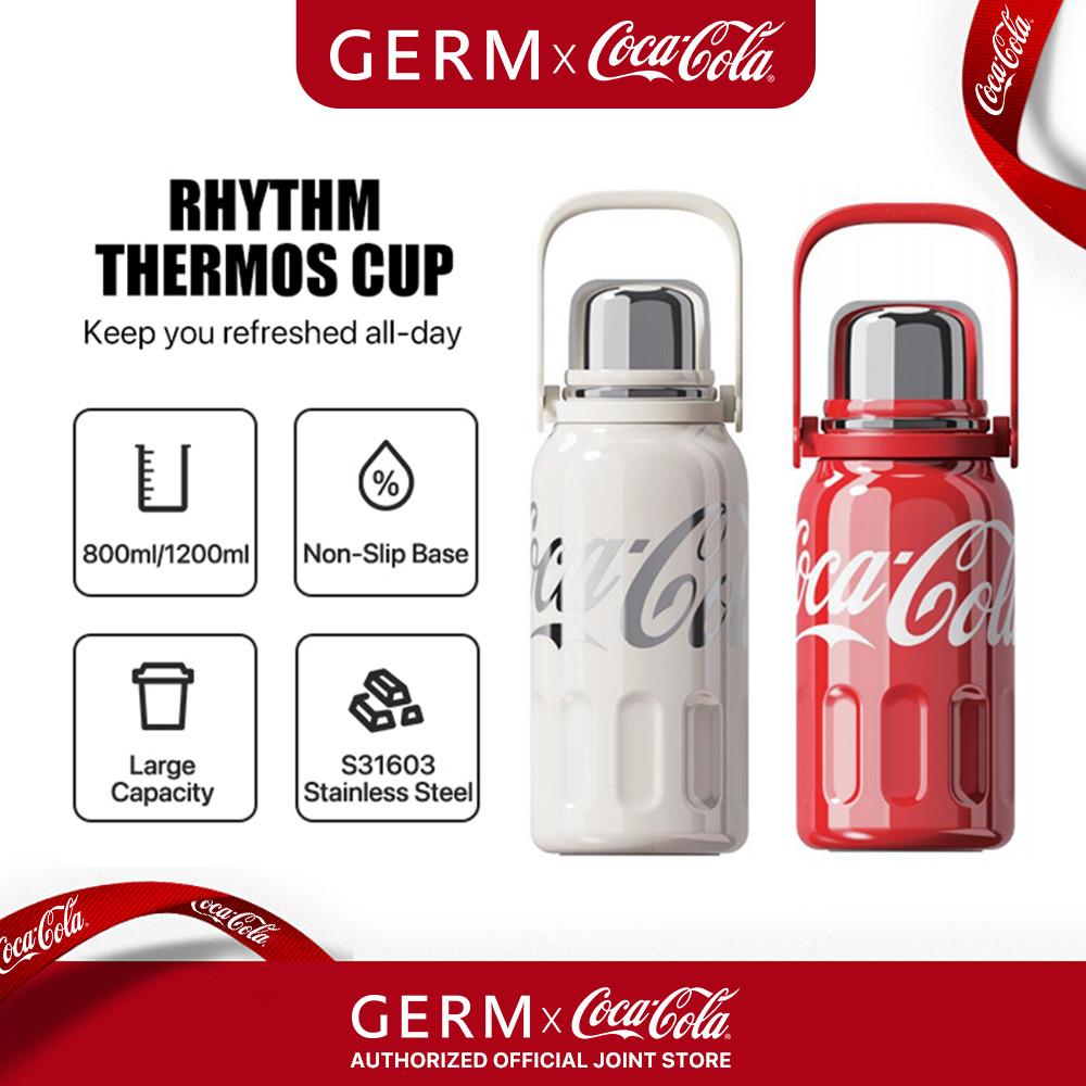 GERM X Coca-Cola B35/B36 Thermos Cup Hot & Cold 316 Stainless Steel Liner Ind 800/1200ml ...