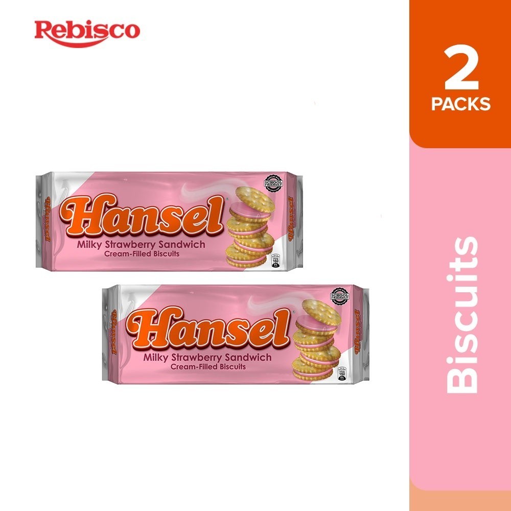 Hansel Milky Strawberry Sandwich 31g x 10pcs (Set of 2) | Shopee ...