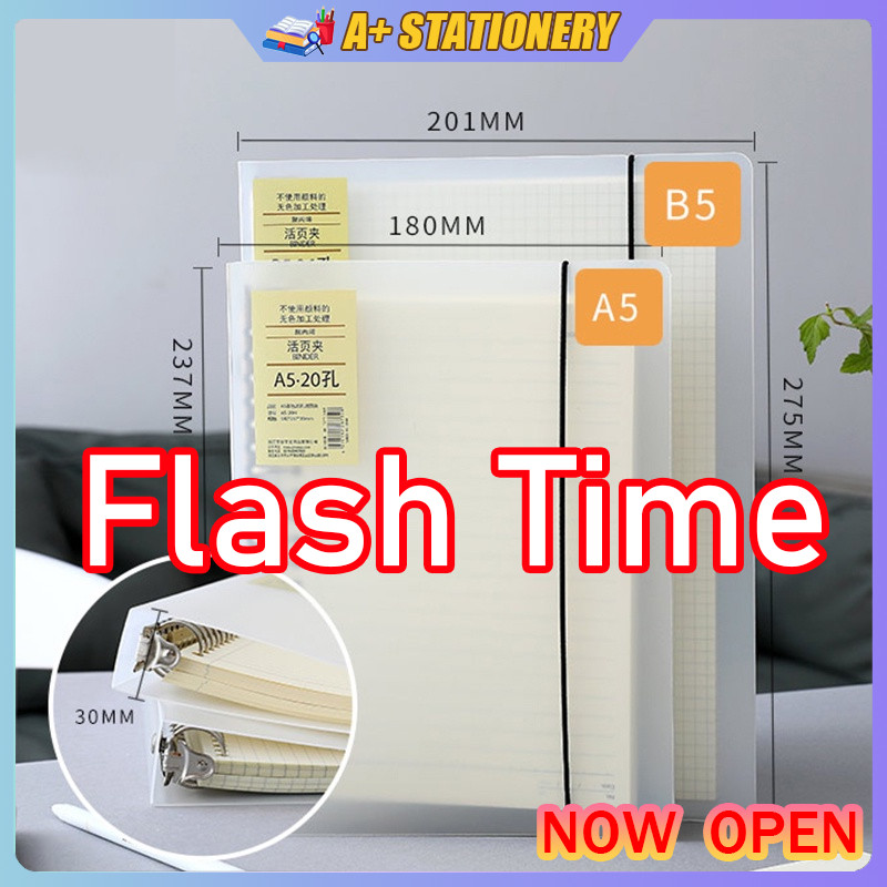 Notebook A5/B5/A4 Refillable Binder Cover Notebook Loose Leaf 60 sheets ...