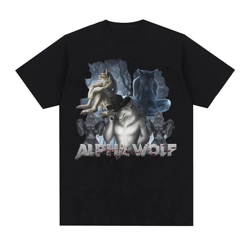 Wolf Ripping Meme Funny T Shirt Alpha Wolf, Werewolf Literally Me ...