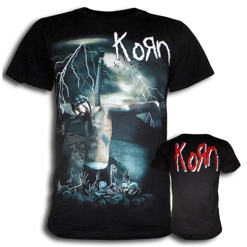 Vintage Style Rockband Tees Korn Cross Modern Bootleg Rock yeah Brand ...