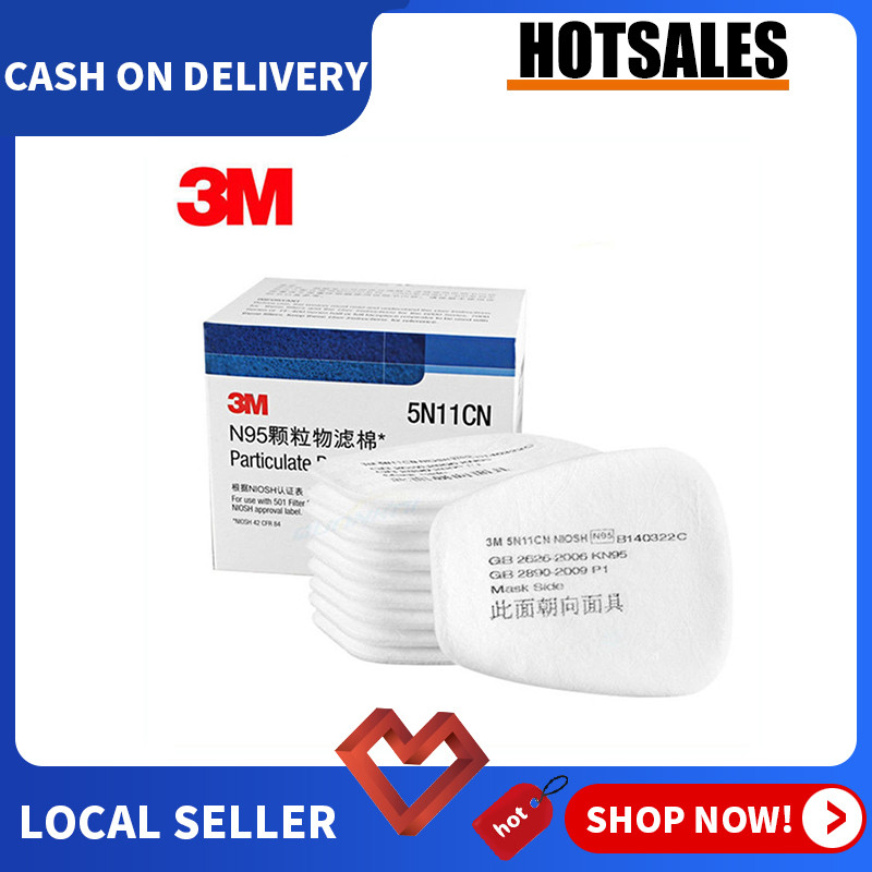 [10Pcs] 3M 5N11 Filter Cotton Gas Masks 6200 and 7502 Series Accessory ...