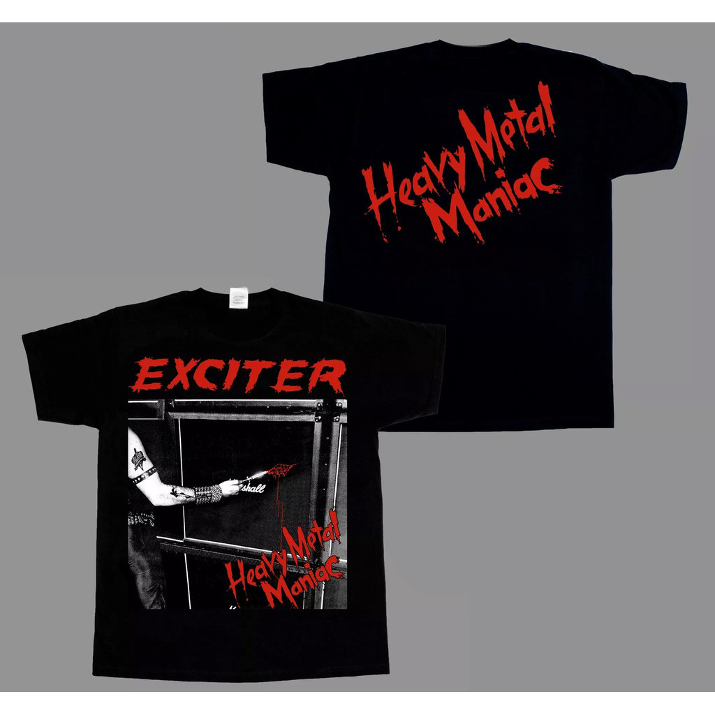 EXCITER HEAVY METAL MANIAC'83 NEW BLACK T-SHIRT 345XL | Shopee Philippines