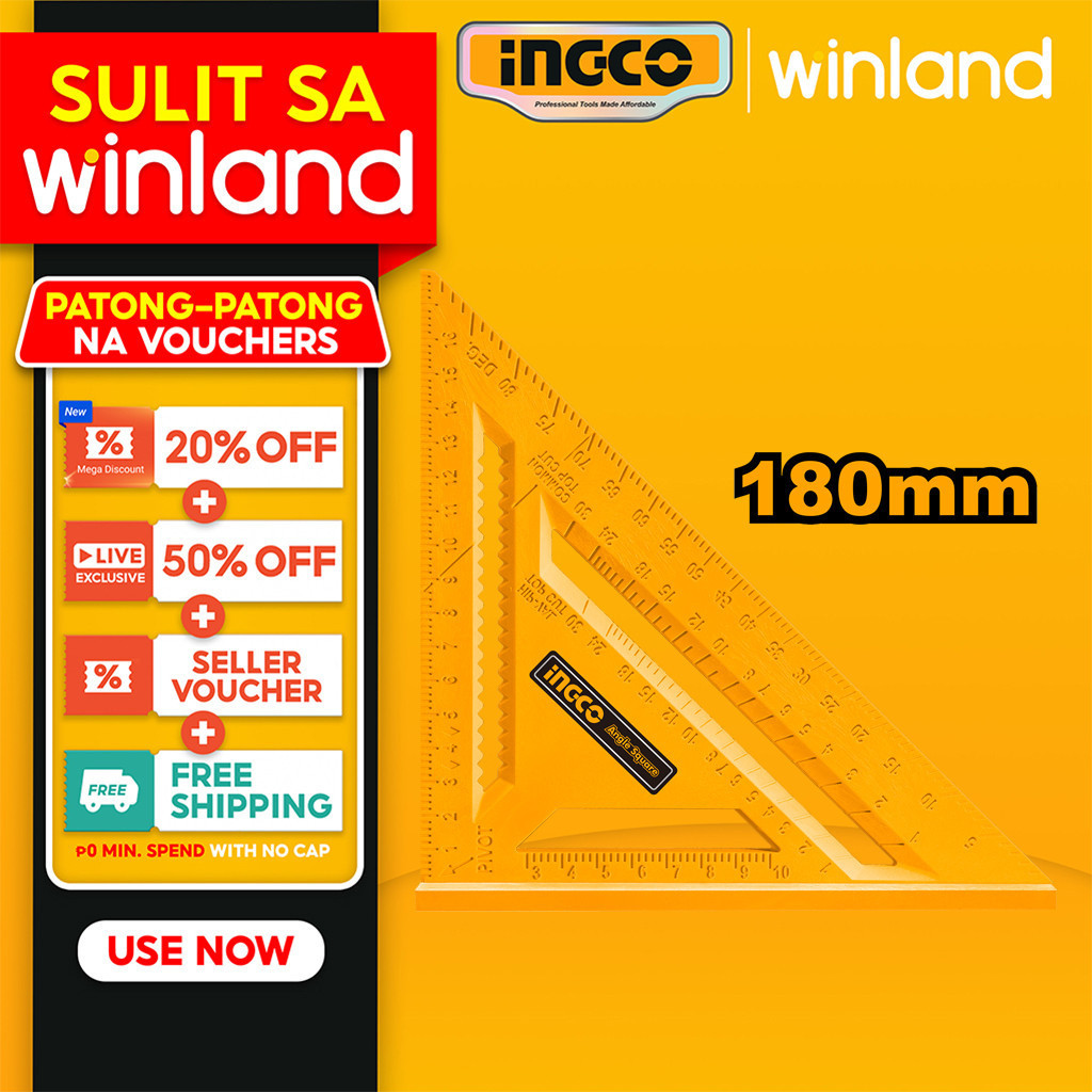 Ingco by Winland Speed Square / Angle Square (18 cm) HAS20202 ING-HT ...