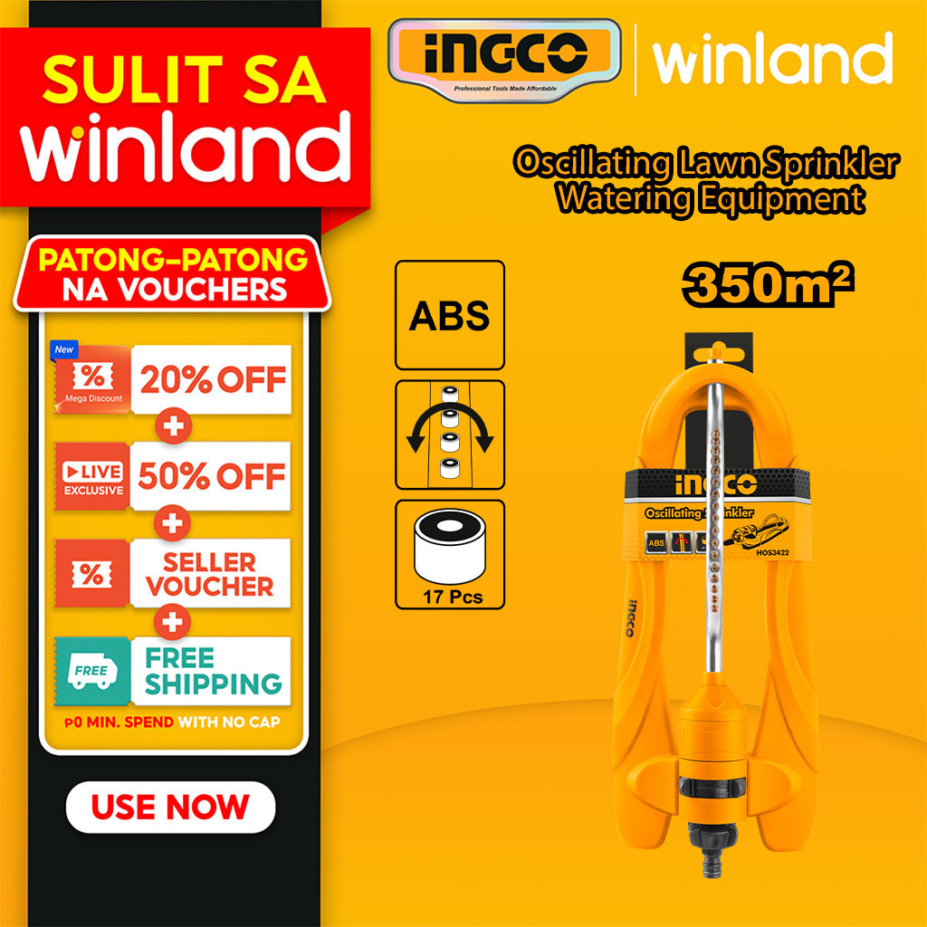 Ingco by Winland Oscillating Lawn Sprinkler Watering Equipment IHT ...