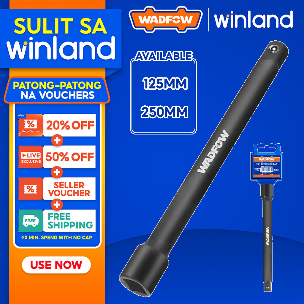 Wadfow by Winland 1/2" Industrial Dr.Impact Extension Rod Bar Cr-V ...
