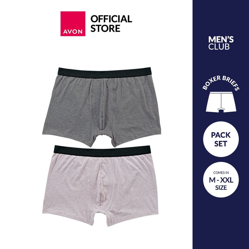 Avon Men's Club | Ash 2-In-1 Basic Boxer (2 pcs Boxer Pack) | Men's | Shopee Philippines