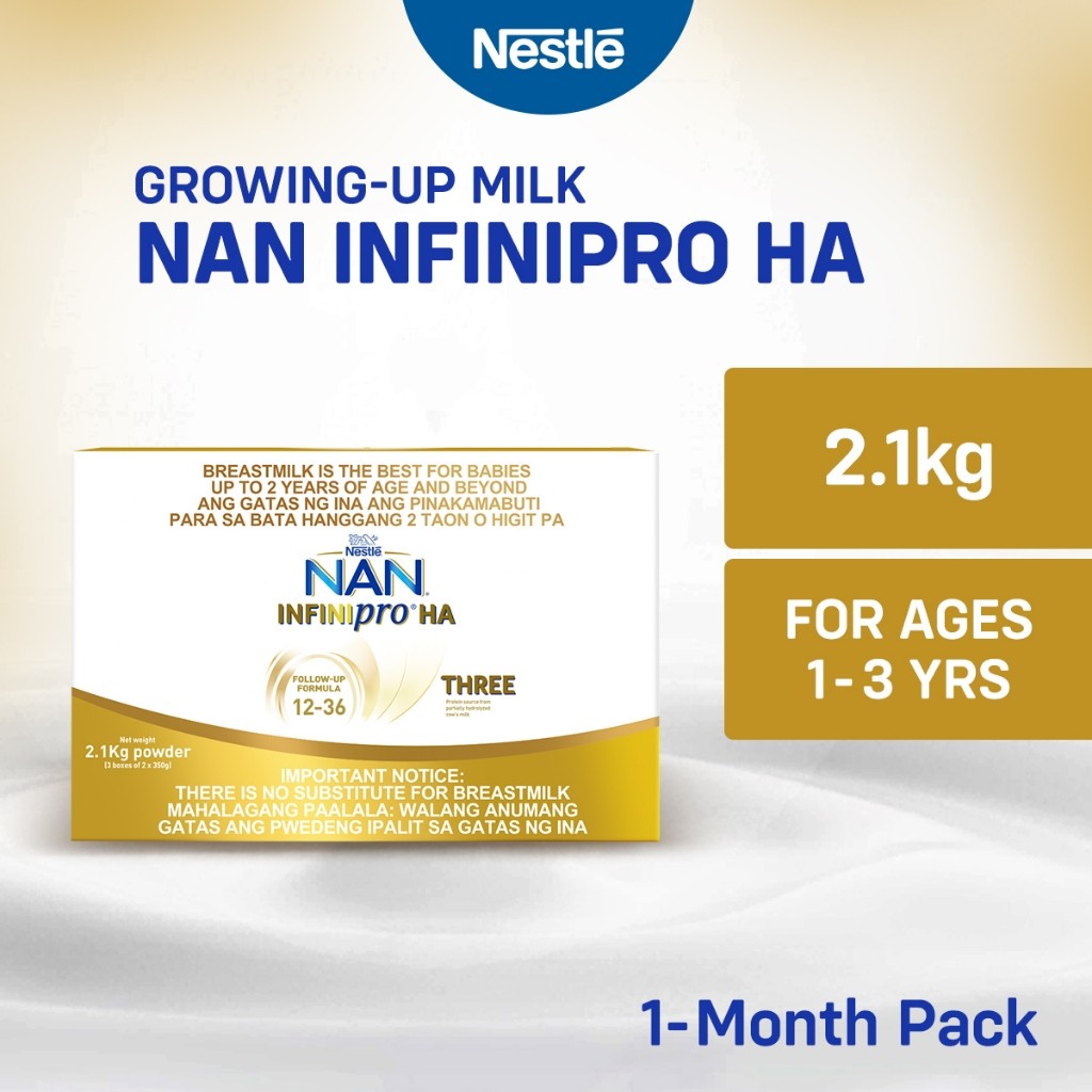 NAN Infinipro HA Three Follow-Up Formula for 12-36 Months 2.1kg | Shopee Philippines