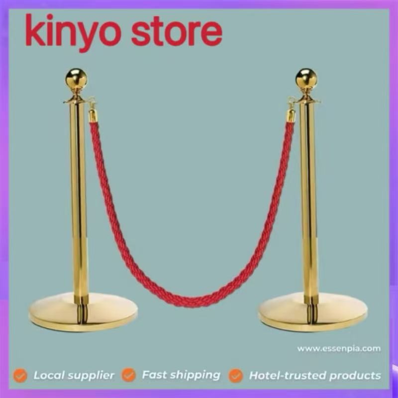 Fast shipping Hotel STANCHION SET Railing Stand Crowd Control SET(2 ...