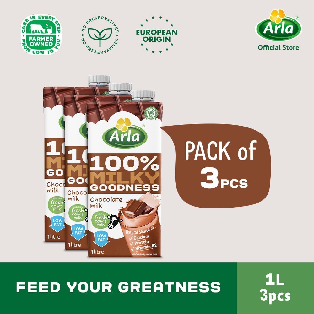Arla Chocolate Milk 1L 3-Pack | Shopee Philippines