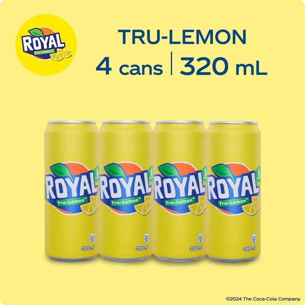 Royal Tru-Lemon 320mL - Pack of 4 Cans (EXPIRING: November 2025 ...