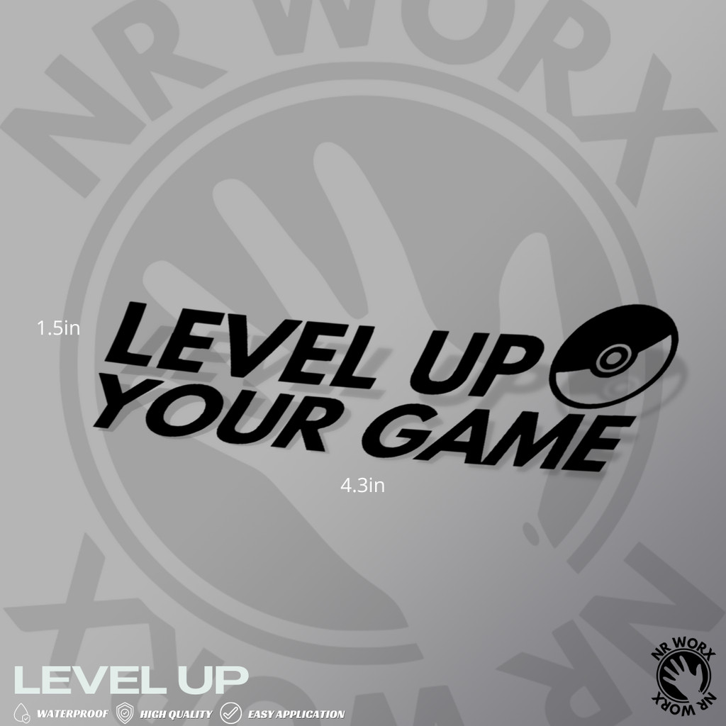Level Up Your Game Motivational Gaming Sticker Vinyl Decal | Shopee ...