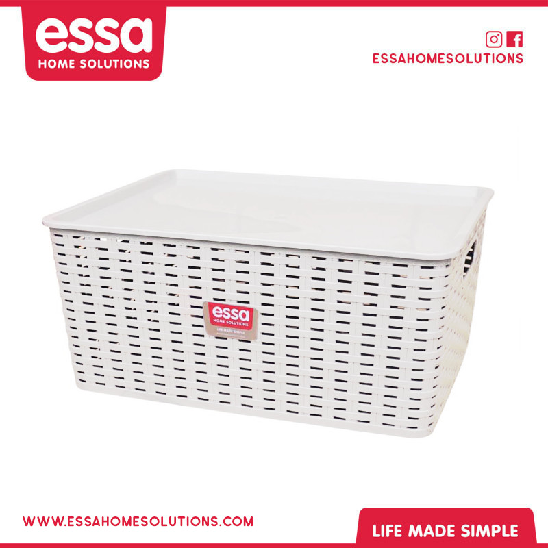 Rattan Basket with cover EXTRA LARGE ( Plastic Hinabing Basket, Plastic ...