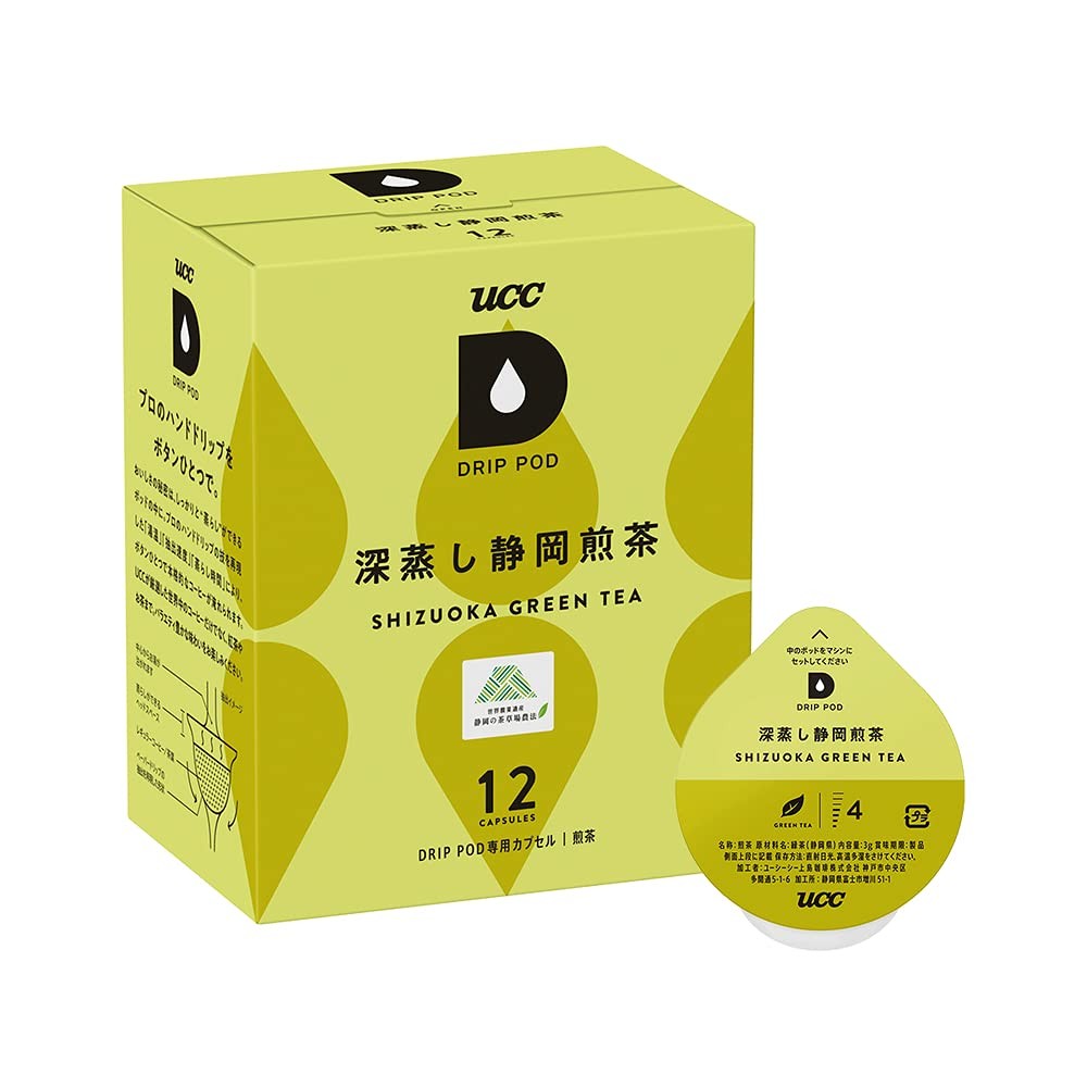UCC Drip Pod Capsule Deep Steamed Shizuoka Sencha 12 Cups 36g Pod ...