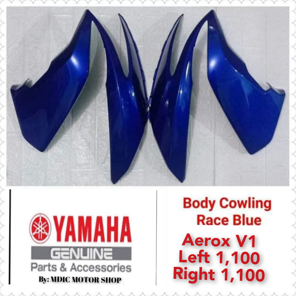 BODY COWLING RACE BLUE FOR AEROX V1 YAMAHA GENUINE PARTS | Shopee ...