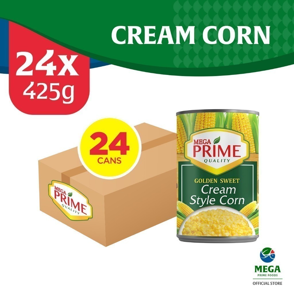 Mega Prime Cream Corn Easy Open Can 425G By 24'S | Shopee Philippines