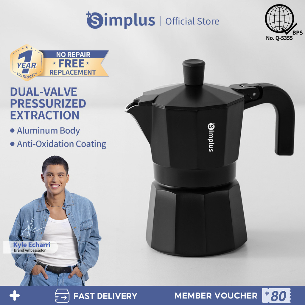 Simplus Moka Coffee Maker Moka Pot Coffee Pot High-Pressure Extraction ...