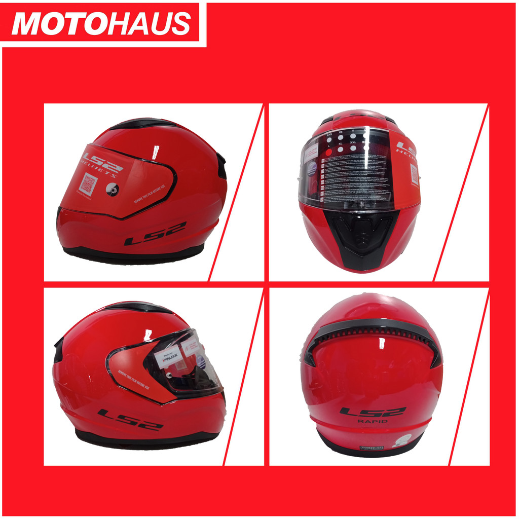 LS2 FF353 RAPID SINGLE MONO FULL FACE HELMET | Shopee Philippines