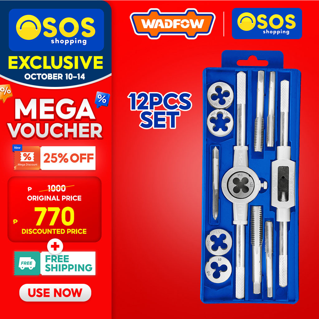 WADFOW Tools Original WAJ1L01 12PCS Tap And Die Set •OSOS• | Shopee ...