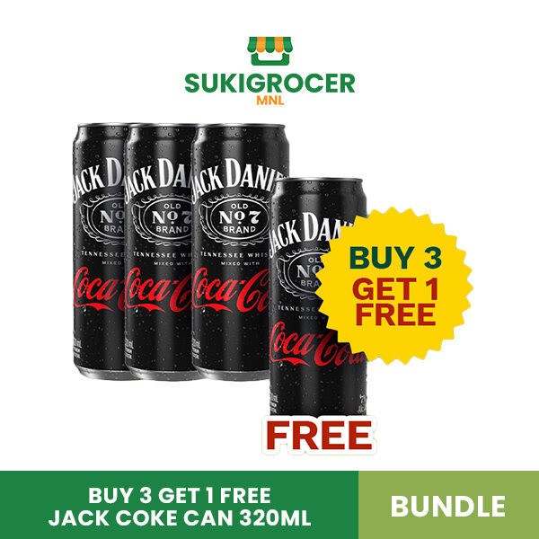 Buy 3 Get 1 Free Jack Coke Can 320ml | Shopee Philippines