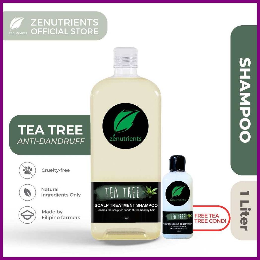 Zenutrients,w)vu%Tea|kZ"Tree"N\Scalp"E-Treatment\q"Shampoo-T\1"i-Liter ...