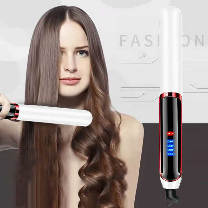 Professional Electric Splint Plat 2 In 1 Hair Straightener Curler ...