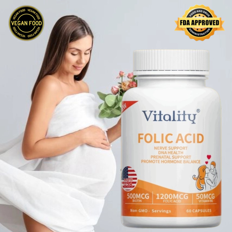 Folic Acid (Vitamin B6): Support Heart Health, Prenatal Support ...
