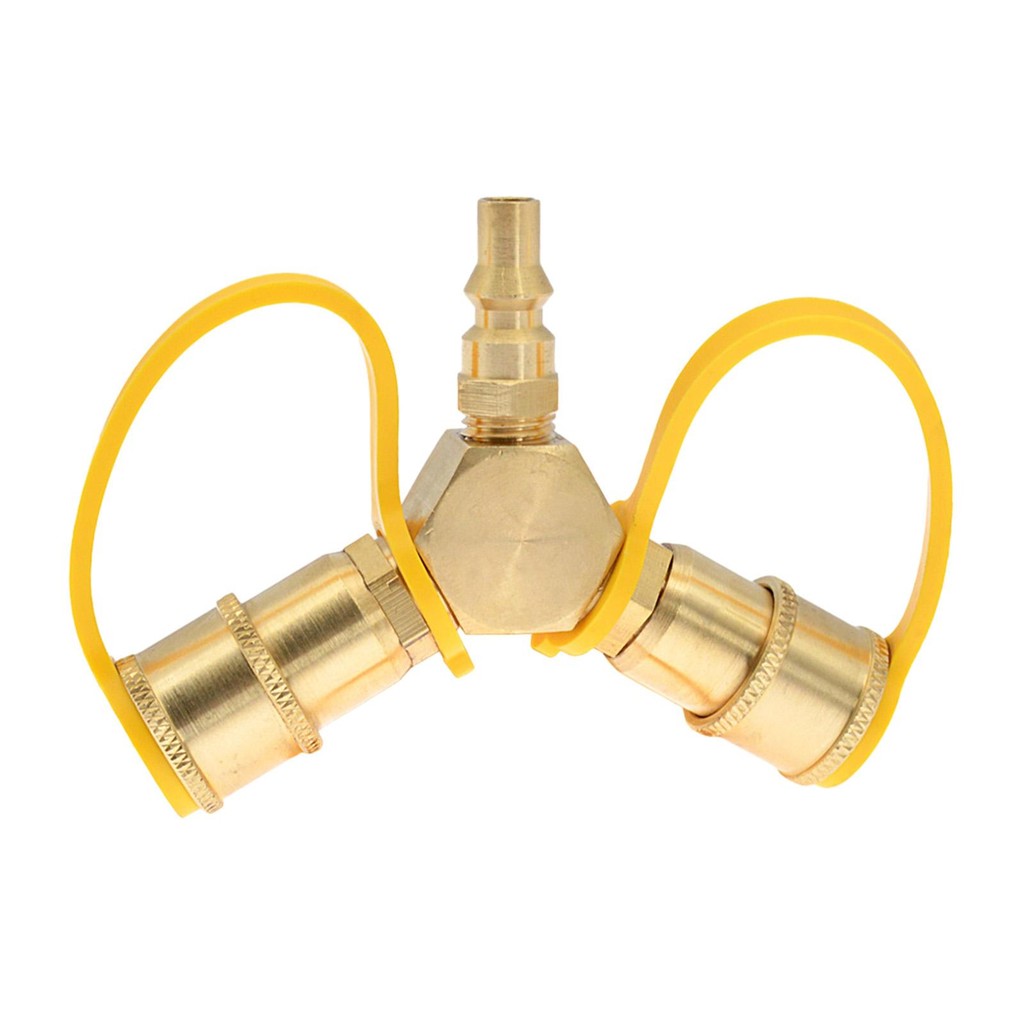 RV Propane Y Splitter 1/4in Sturdy 2 Way LP Gas Adapter Gas Tank ...