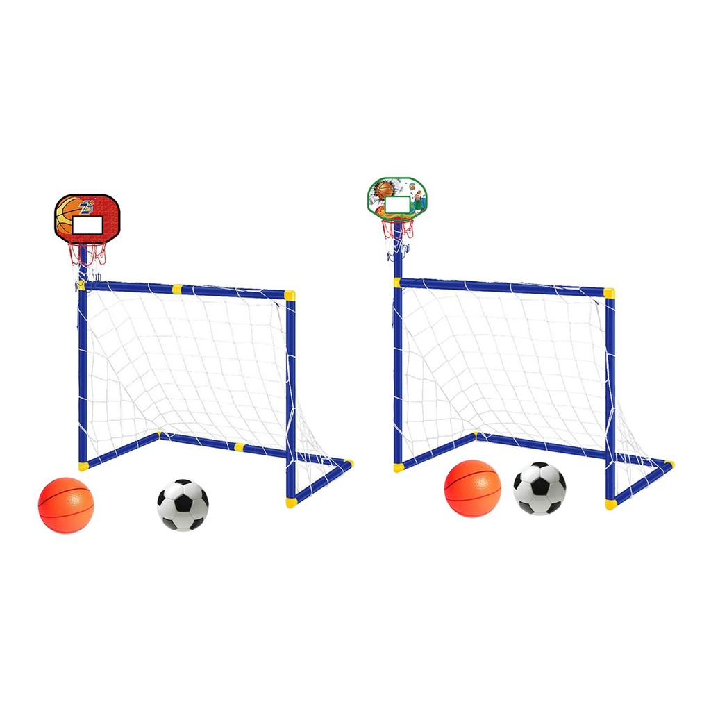 Basketball Hoop with Soccer Goal Net 2 in 1 with Frame Easy Assembly ...