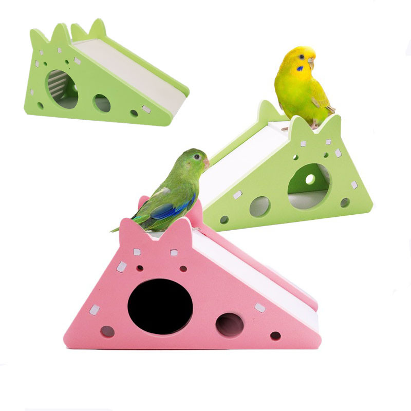 Bird Slide Toy Hamster Hideout House Parrot Cage Accessories Guinea Pig ...