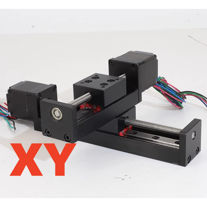 Mini T-type Sliding Table Rail Linear Rail Stage 50-300mm Stroke Nema11 ...