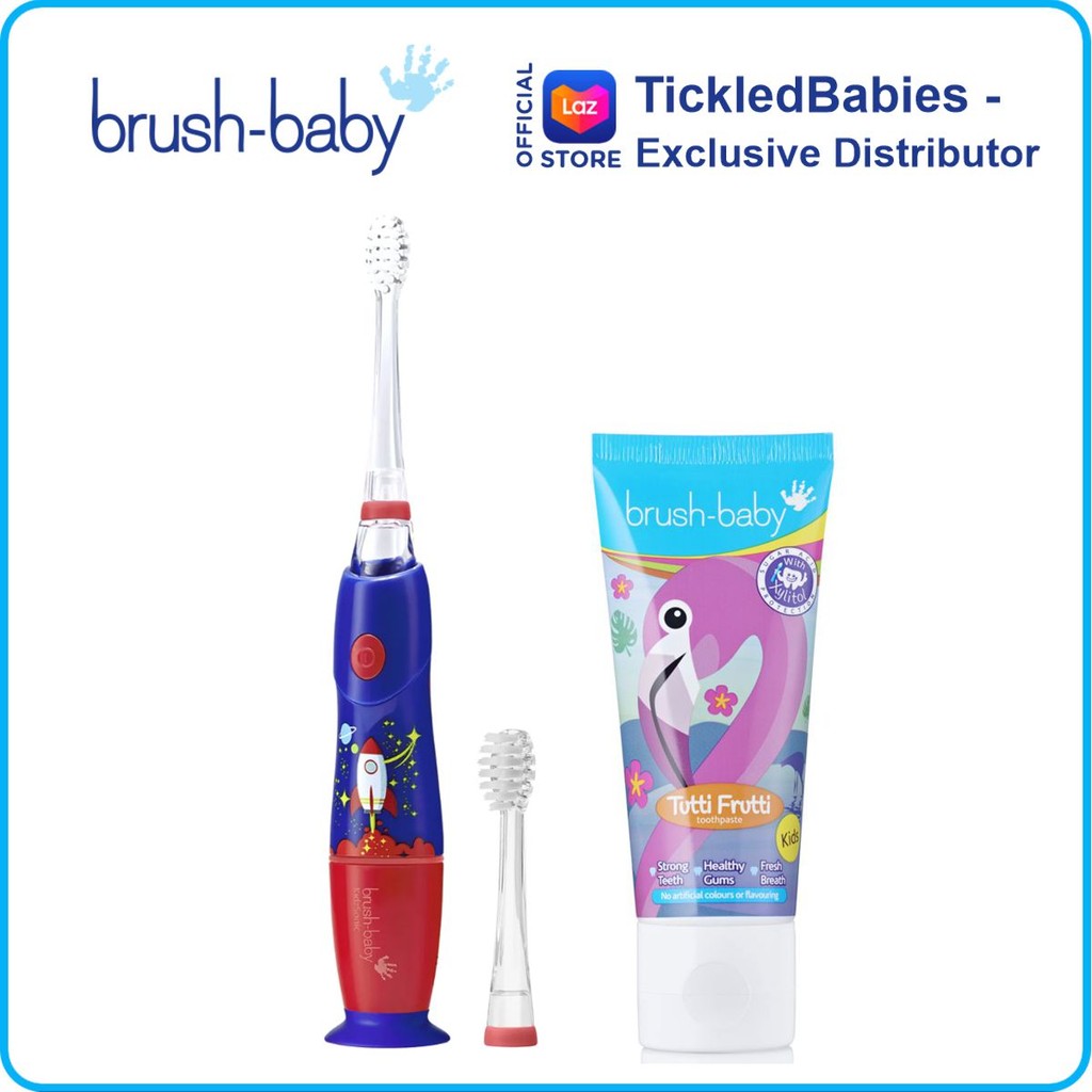 brush-baby KidzSonic Toddler Electric Toothbrush with brush baby ...