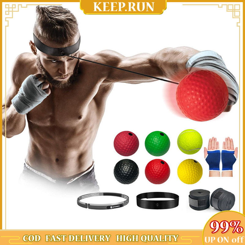 Kick Boxing Reflex Ball Head Band Fighting Speed Training Exercise ...