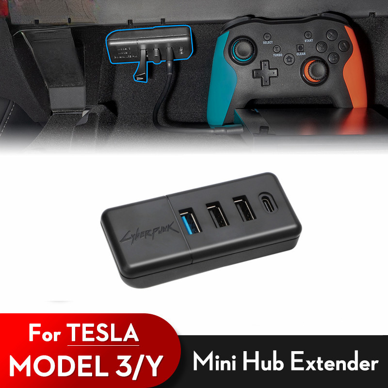 ♥Glovebox USB Hub Ports for Tesla Model 3 2021-2022 Splitter Docking ...