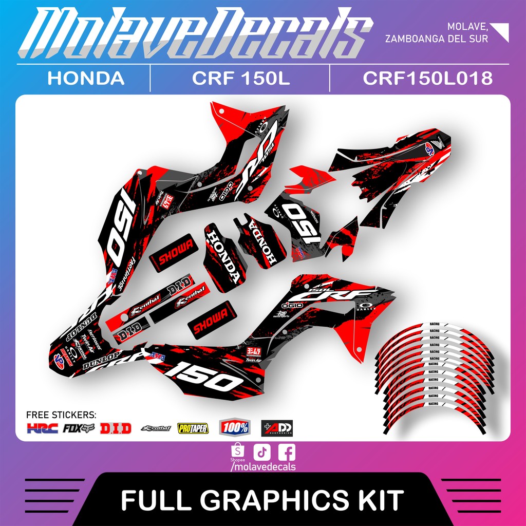 HONDA CRF 150L FULL GRAPHICS KIT CRF150L 018 | Shopee Philippines