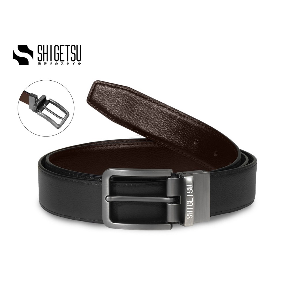 Shigetsu TENRI Reversible Leather Belt for Men original automatic ...