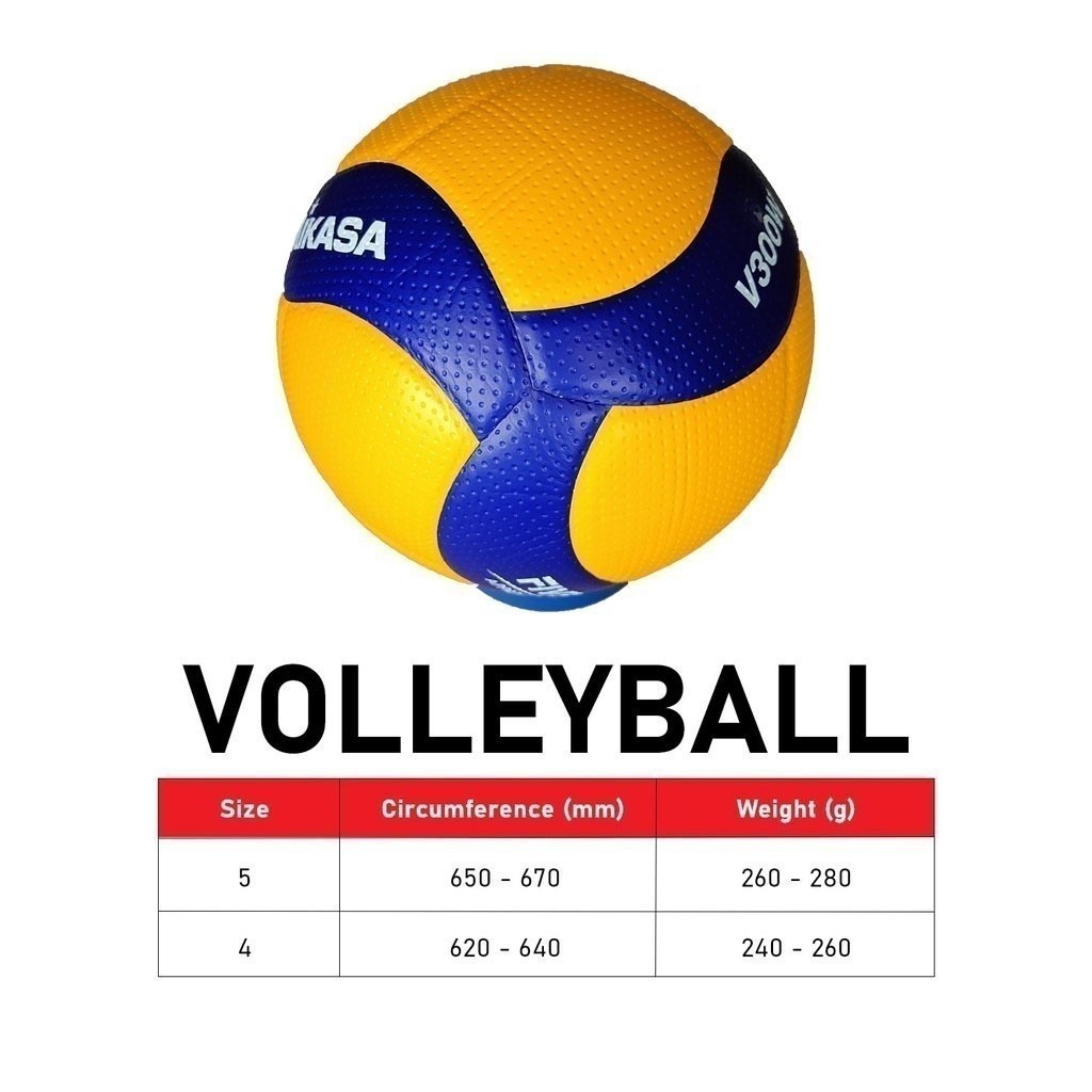 Mikasa V300W VW Series Volleyball Size 5 Indoor with Super Composite ...