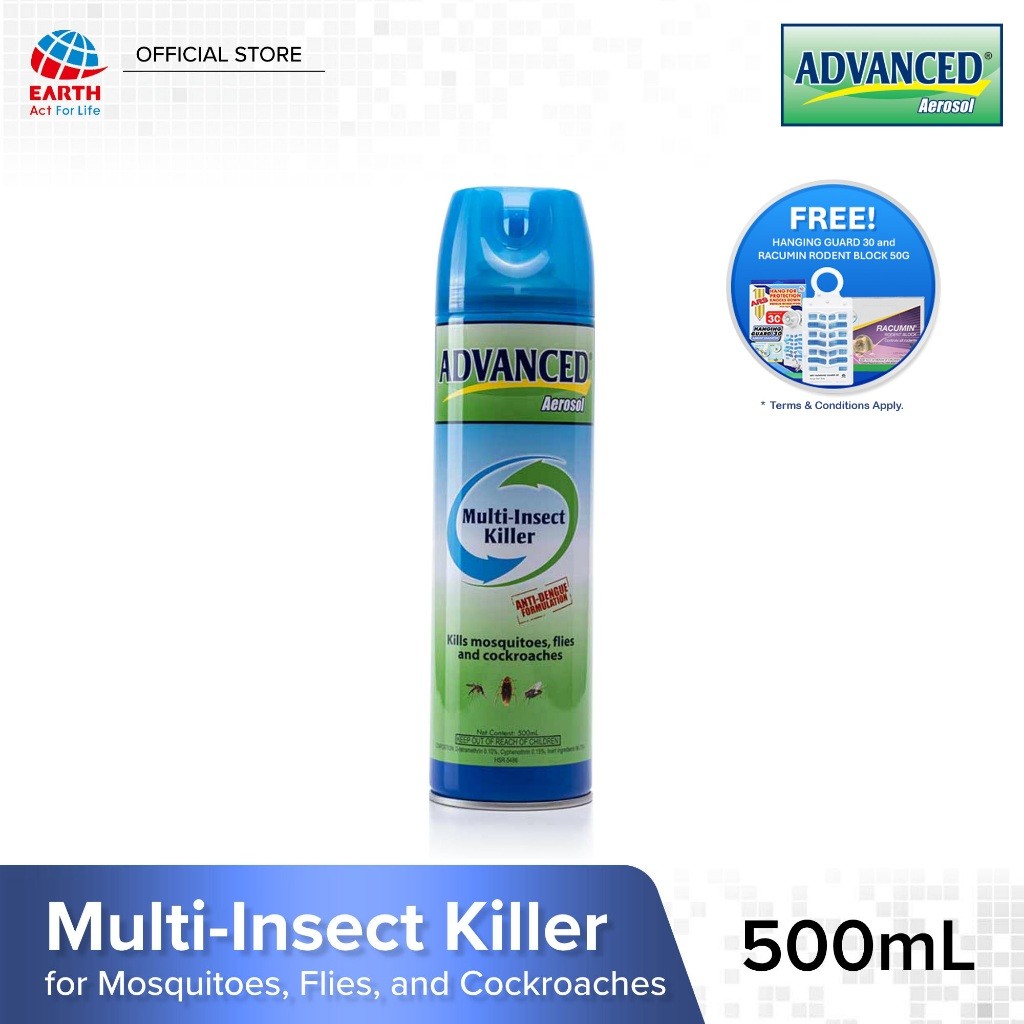 Advanced Multi-Insect Killer 500mL with Free Racumin Rodent Block 50g ...