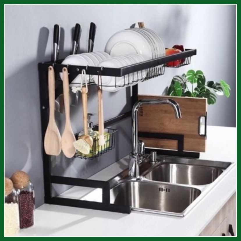 KITCHEN=G{SINK~Y?sh]COUNTER*c?DISH*f?RACK*K?STAINLESS*r?STEEL*dk?PLACE ...