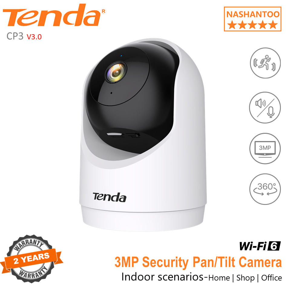 Tenda CP3 V3.0 / CP3 Pro 2K(3MP) Security Pan/Tilt WiFi6 Two Way Audio Indoor Camera Baby Camera ...
