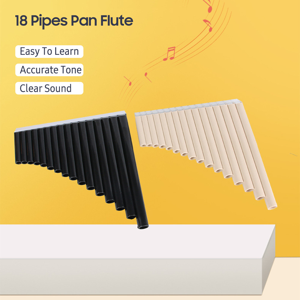 ≈18 Pipes Pan Flute C Key Panpipes Pan Pipes with Mouthpiece Wind ...