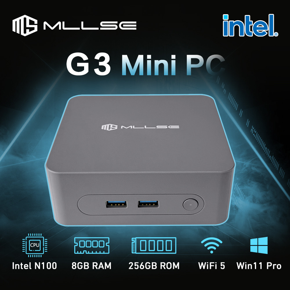 ☂MLLSE G3 Mini PC Alder Lake N100 Windows 11 Pro Intel 12th DDR4 8GB ...
